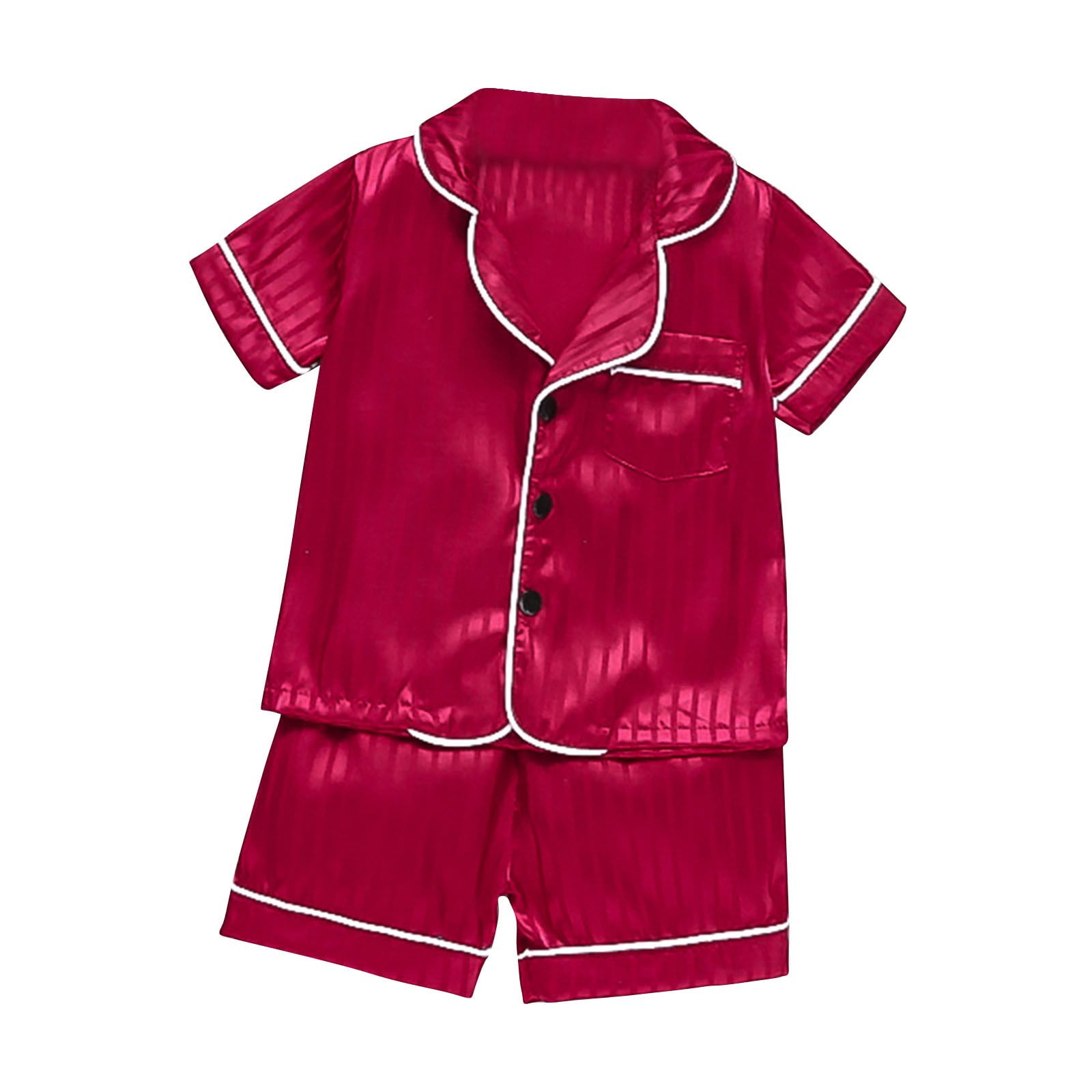 DecSea Girls Button Down Sleepwear Short Sleeve Short Pants 2PCS Pajama ...