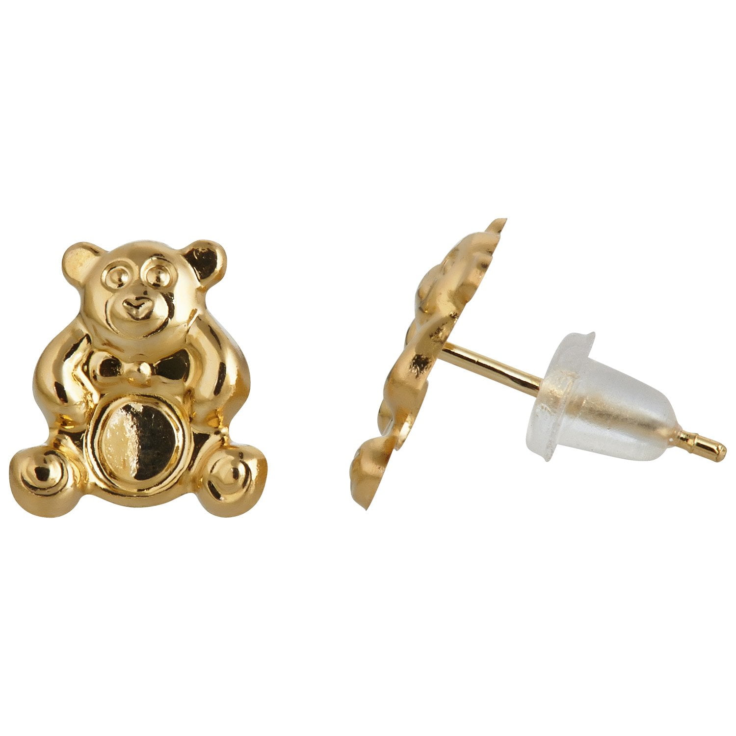 Decadence 14K Yellow Gold Teddy Bear Stud Earring - Walmart.com