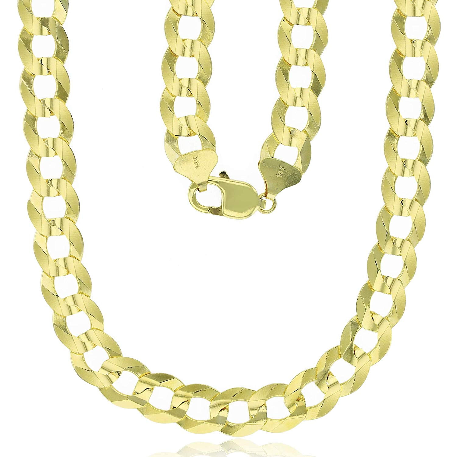 Decadence Solid 14k Yellow Gold 2mm-17mm Cuban Chains For Men | Italian ...