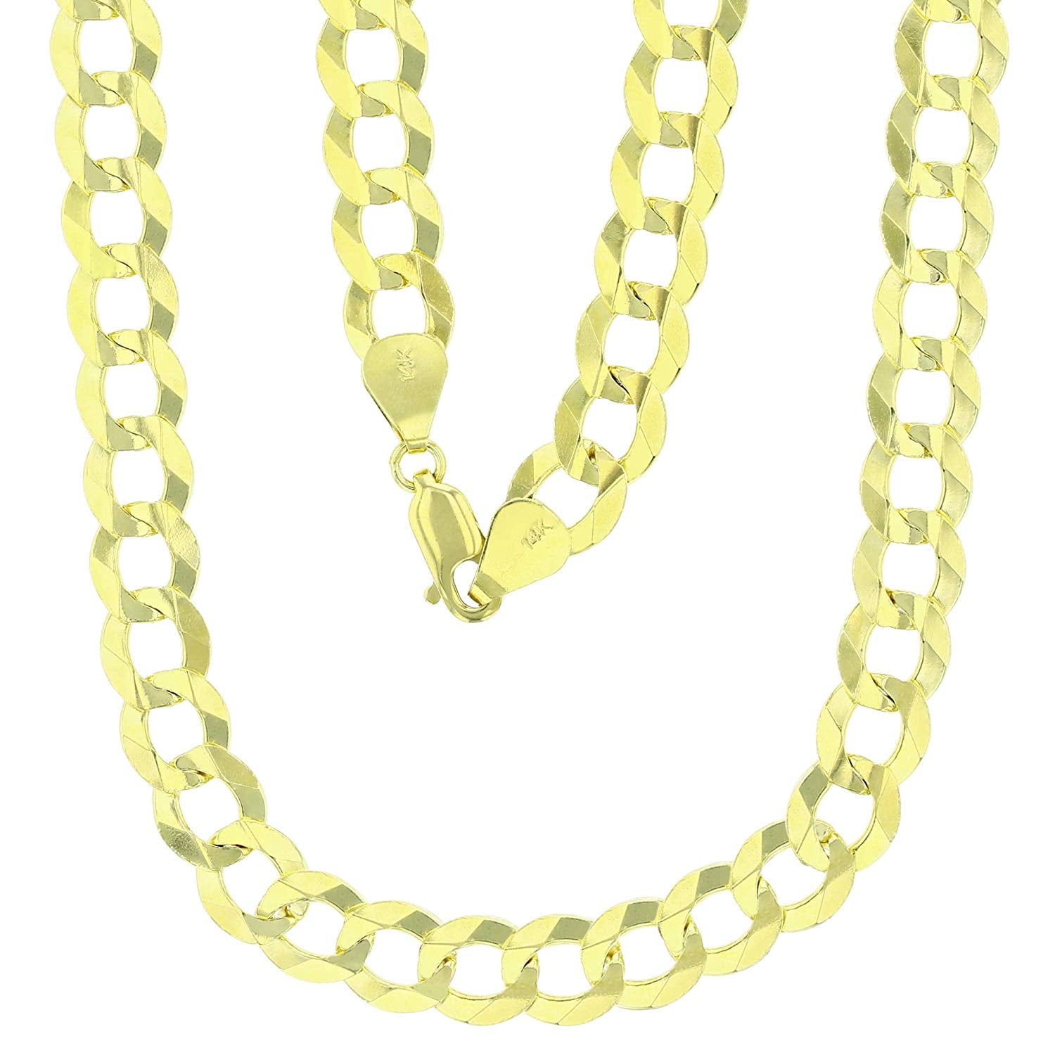 Decadence Solid 14k Yellow Gold 2mm-17mm Cuban Chains For Men | Italian ...