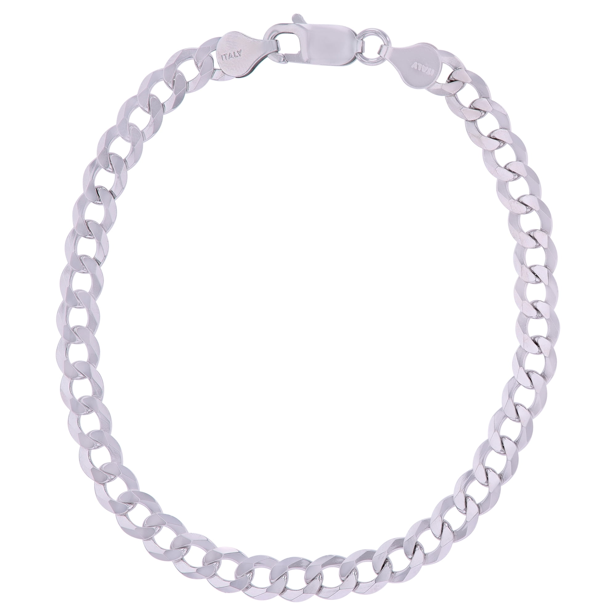 Decadence Solid 925 Sterling Silver 6mm Cuban Curb Chain for Men with ...