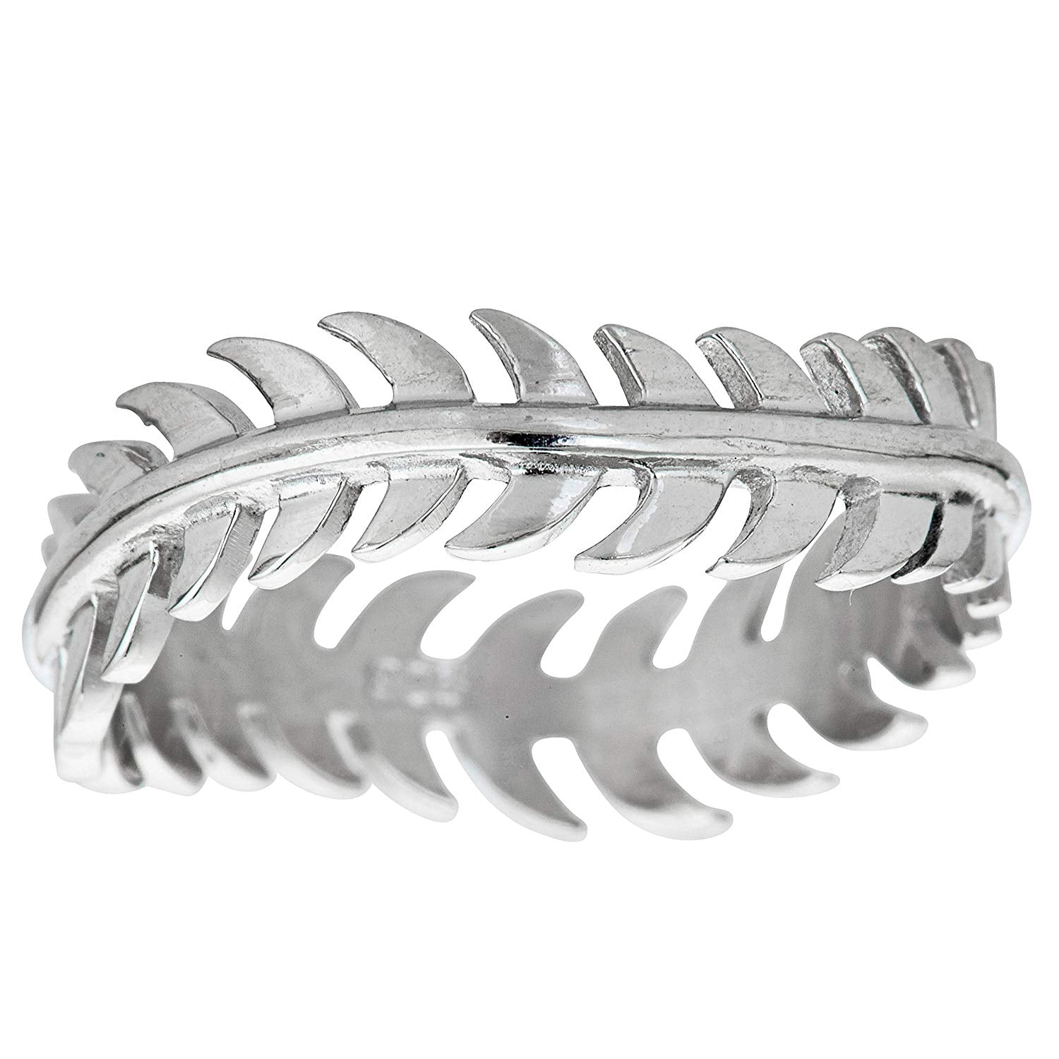 Decadence Sterling Silver Fishbone Eternity Ring - Walmart.com