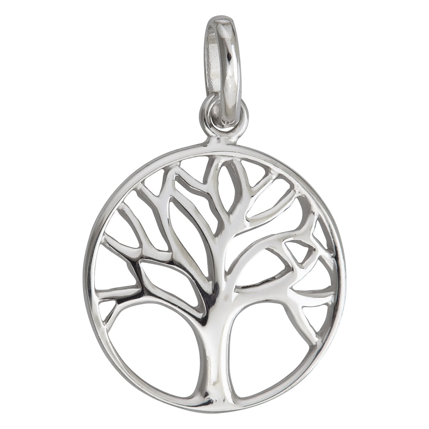 Decadence Sterling Silver Rhodium High Polished Tree of Life Pendant ...