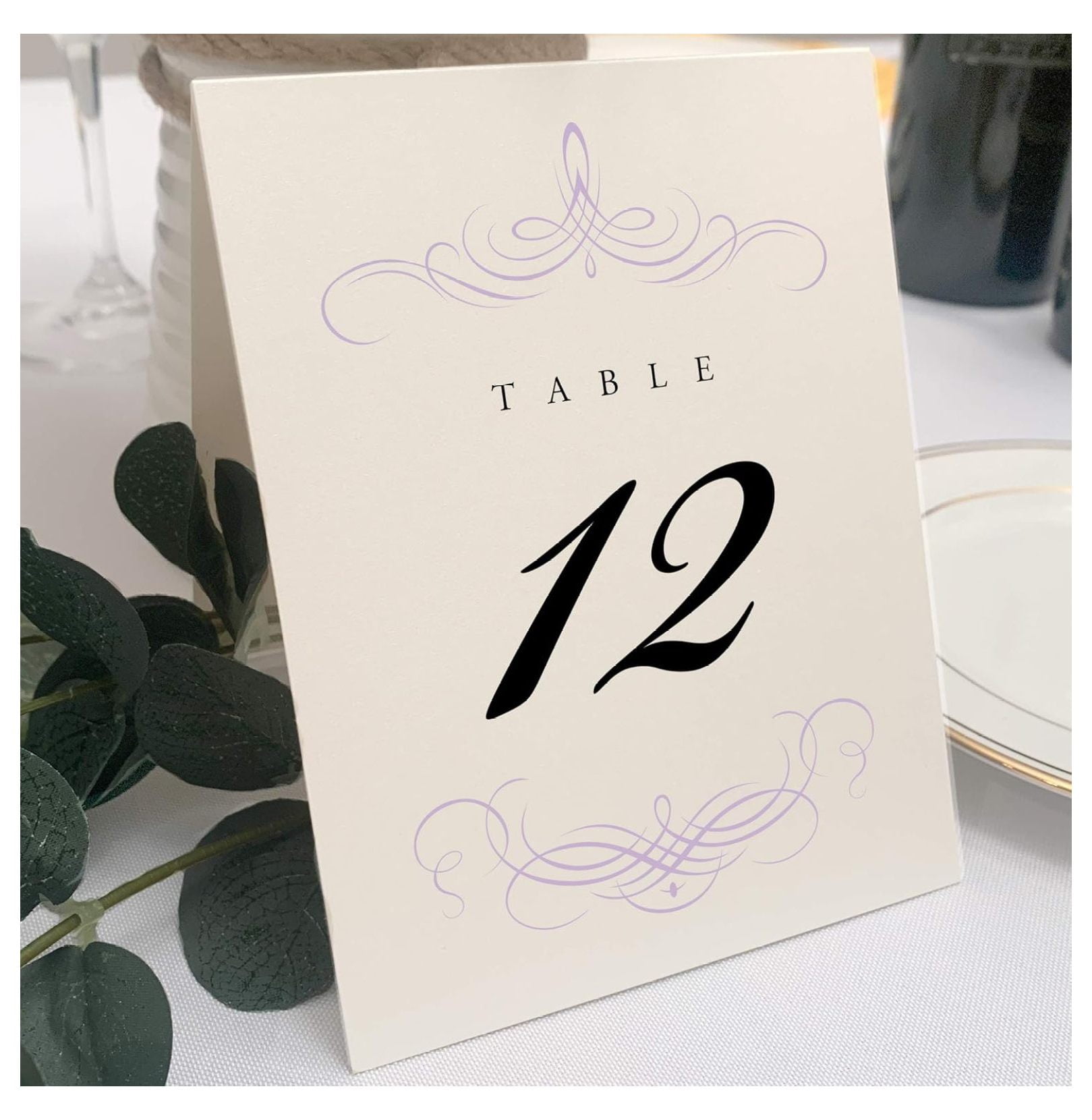 Decadent Flourish Wedding Table Numbers (Select Color/Quantity ...