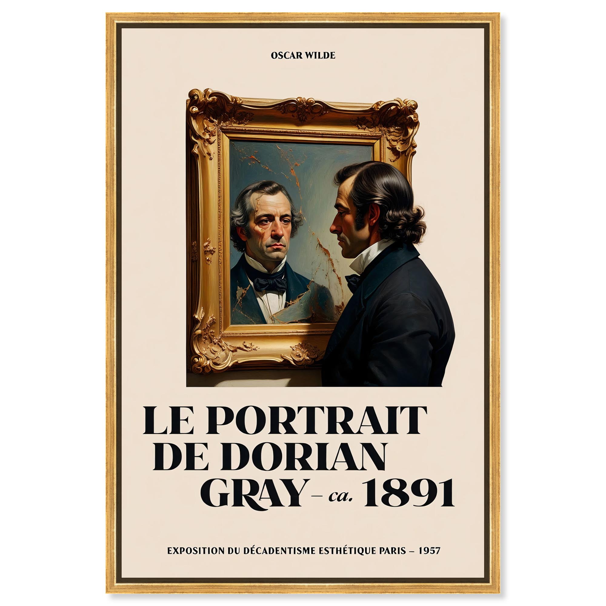 Decadent World of Dorian Gray Canvas Vintage Art Poster by Art Remedy ...