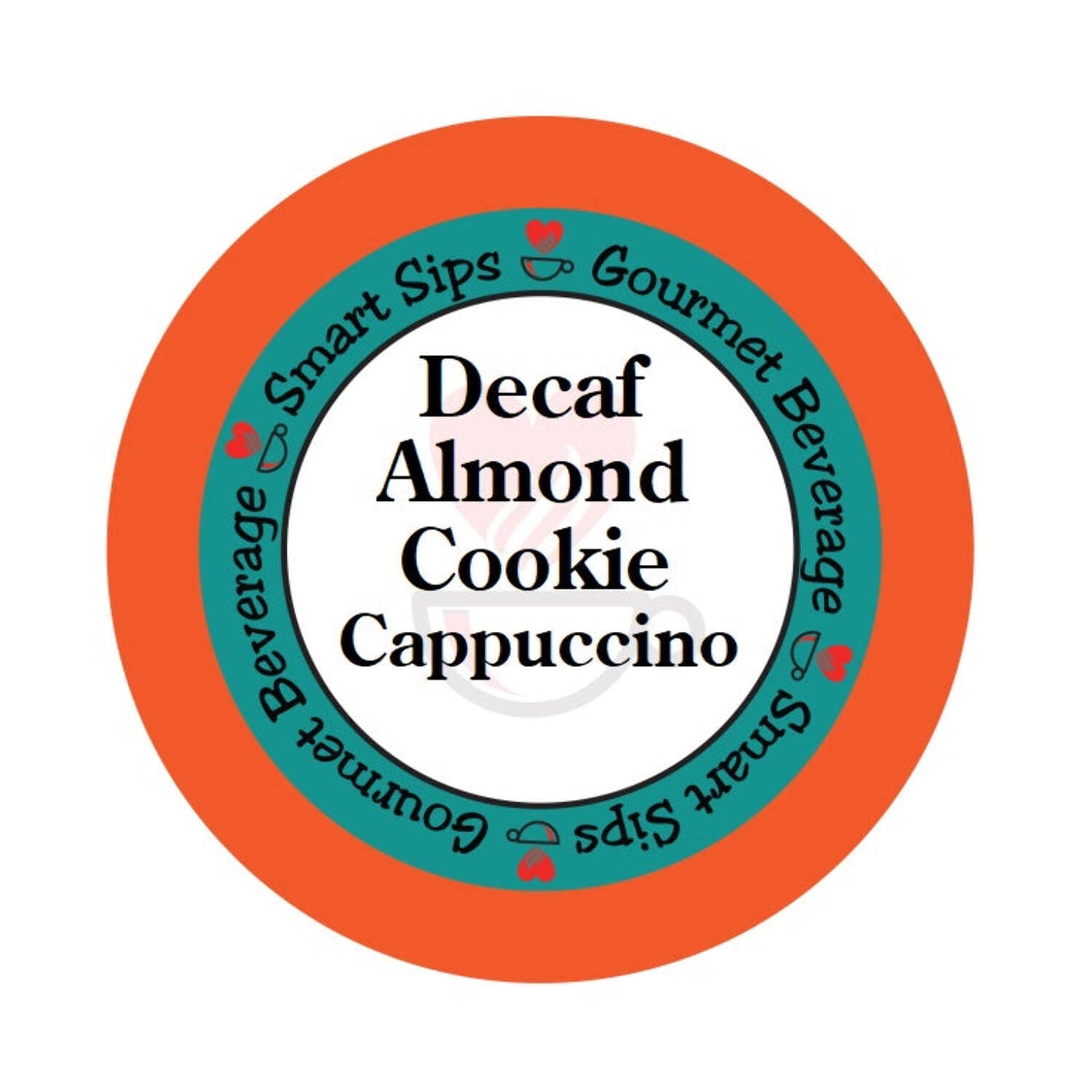 Decaf Almond Cookie Cappuccino, Gourmet Single Serve Decaffeinated ...