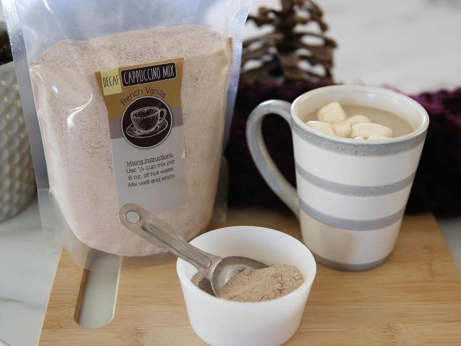 Decaf French Vanilla Cappuccino Hot Drink Mix, 2 Pound Bag - Walmart.com