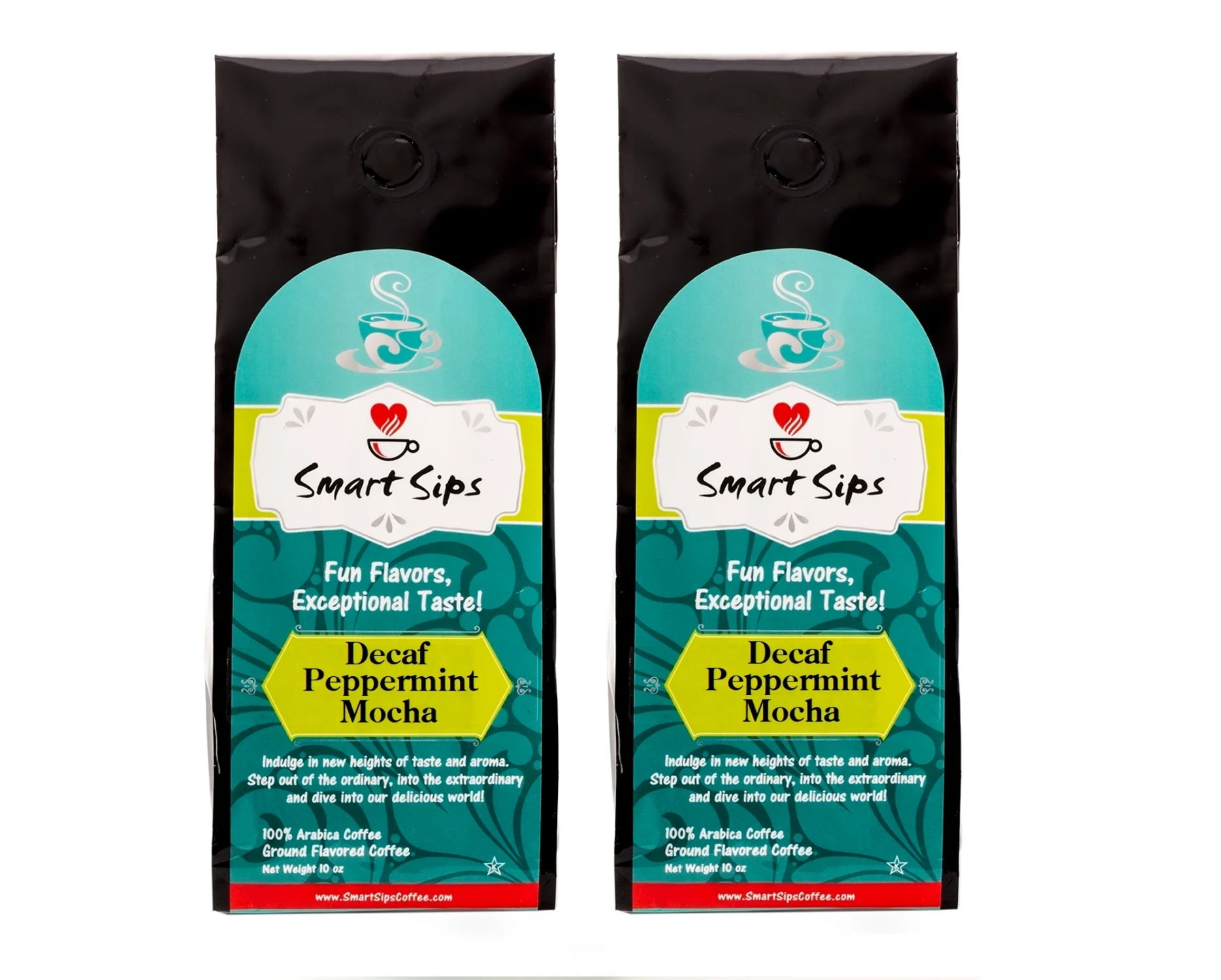 Decaf Peppermint Mocha, Flavored Medium Roast Ground Gourmet Arabica ...