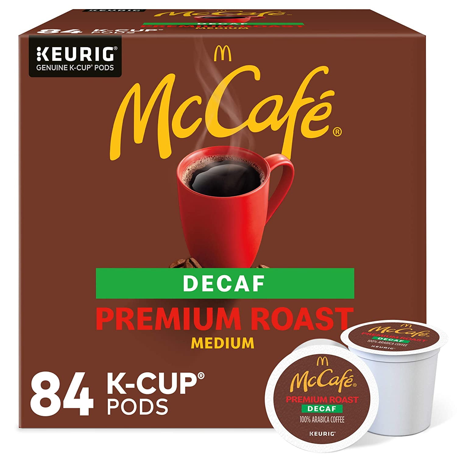 Decaf Premium Medium Roast K-Cup Coffee Pods 84 Count - Walmart.com