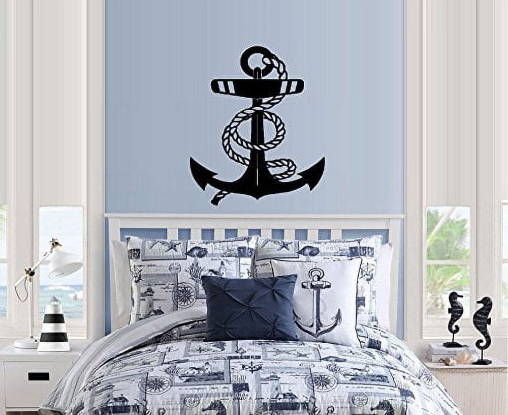 Decal ~ ANCHOR WITH ROPE ~ Wall, Boat or Window Decal 20" x 26 ...