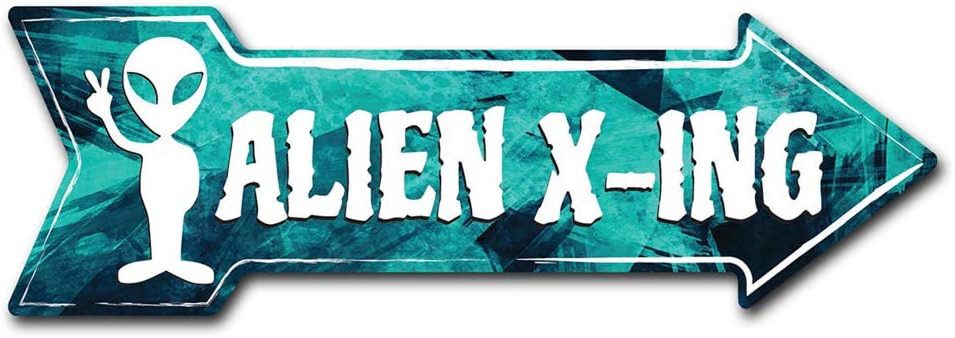 Decal Art Alien X-Ing Decal Indoor/Outdoor Decor 24" Direction Sticker ...