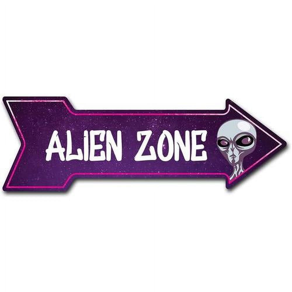Decal Art Alien Zone Decal Indoor/Outdoor Decor 24" Direction Sticker ...
