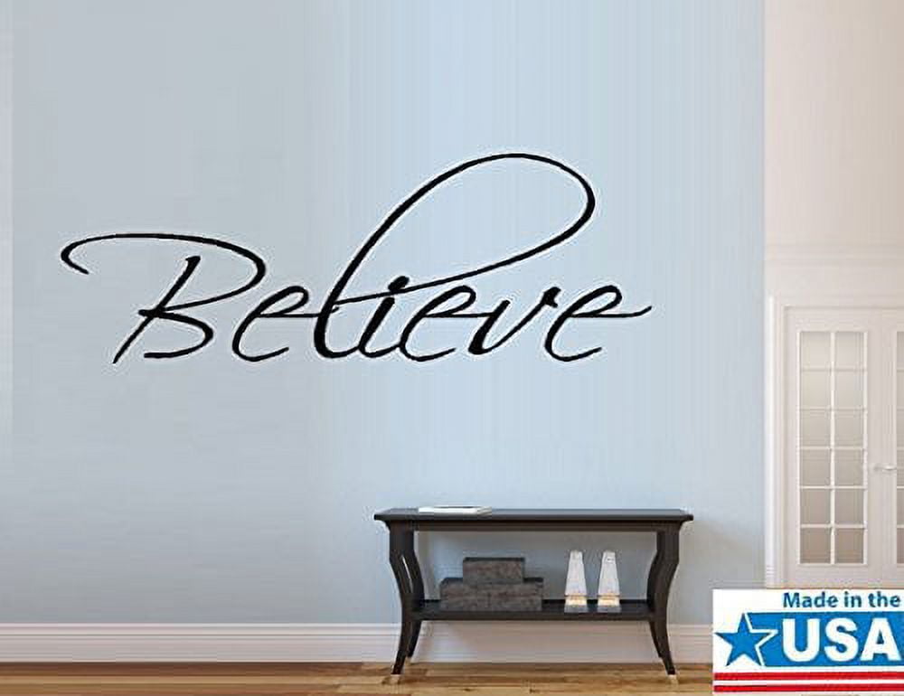 Decal ~ BELIEVE ~ WALL DECAL, HOME DECOR 10" X 28" - Walmart.com