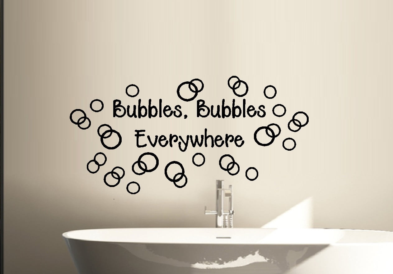 Decal ~ BUBBLES BUBBLES EVERYWHERE ~ WALL DECAL, HOME DECOR 13" X 26 ...
