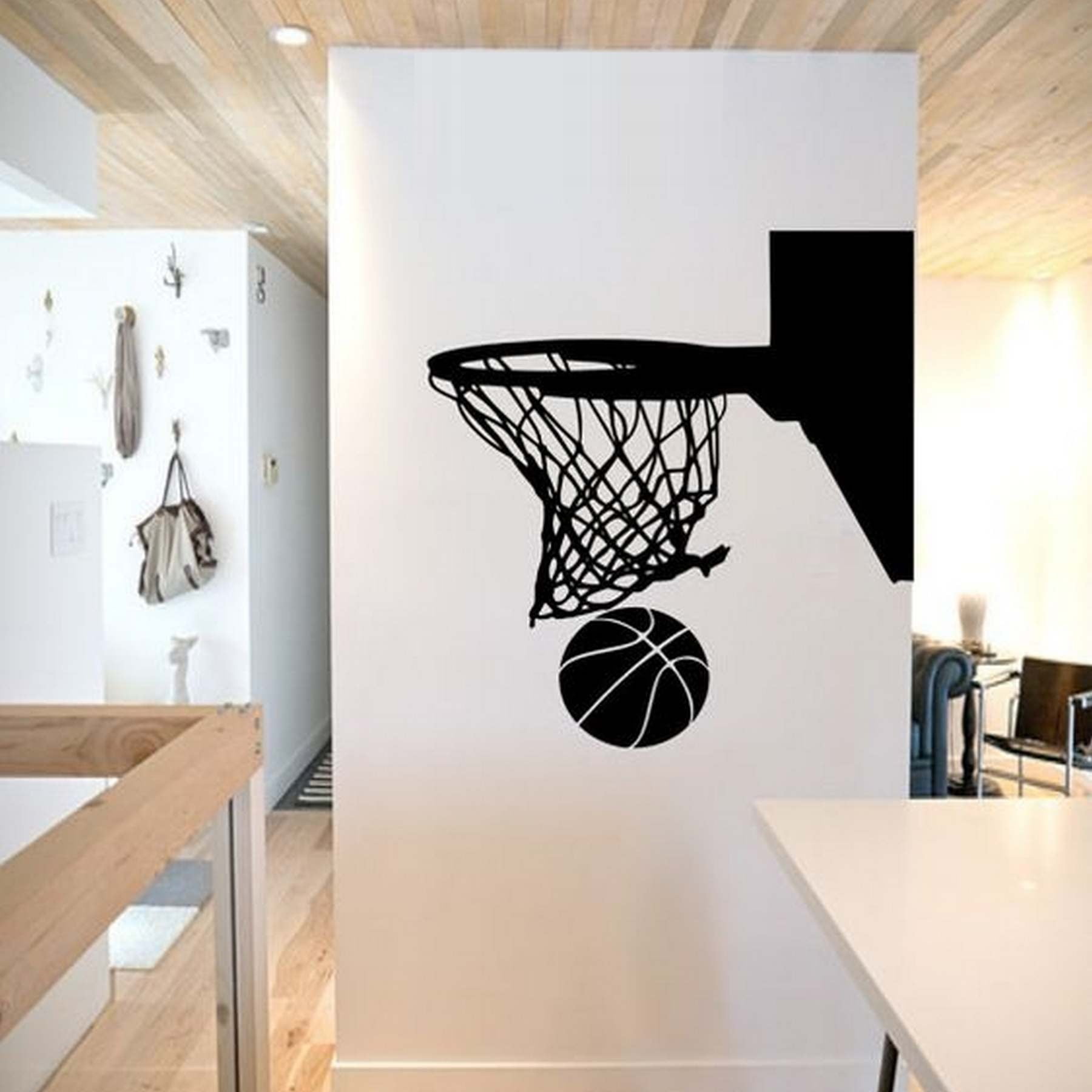 Decal ~ Basketball Hoop ~ Wall Decal 25" x 26" (Black) … - Walmart.com
