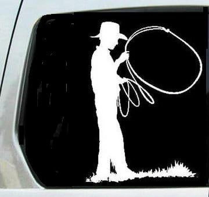 Decal ~ COWBOY ROPER~ AUTO DECAL, COWBOY DECAL 18" X 13" - Walmart.com