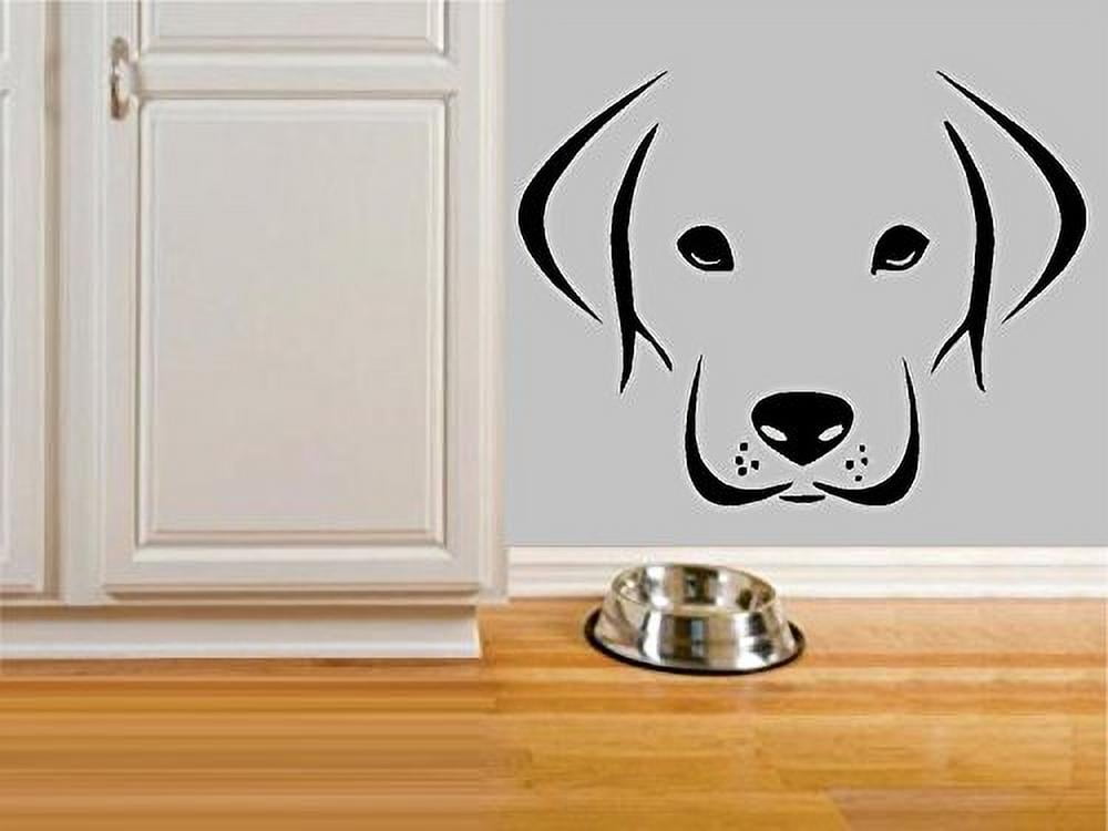 Decal ~ Dog face #1~ WALL DECAL, HOME DECOR 22" x 26" - Walmart.com