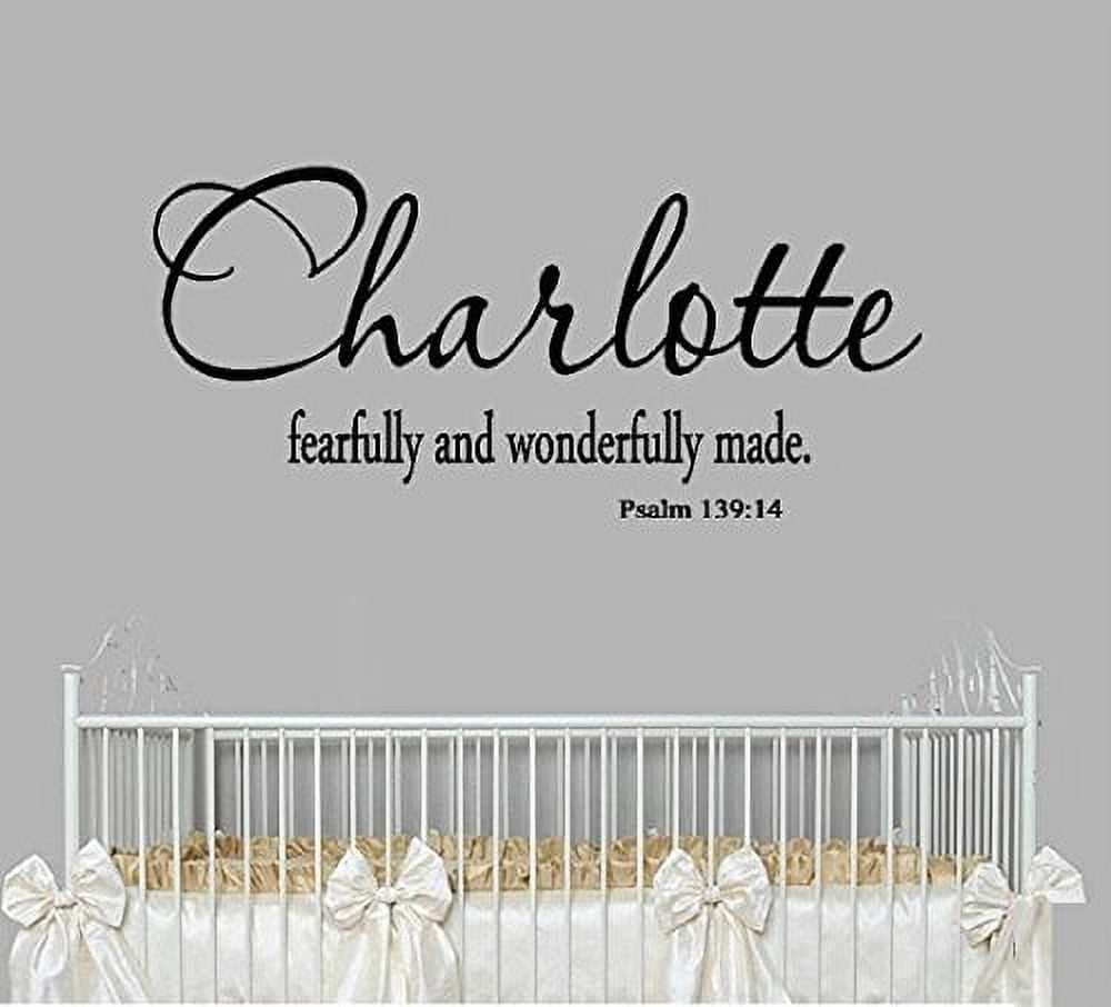 Decal ~ Fearfully and Wonderfully Made Psalms 139:14 (Custom Name ...