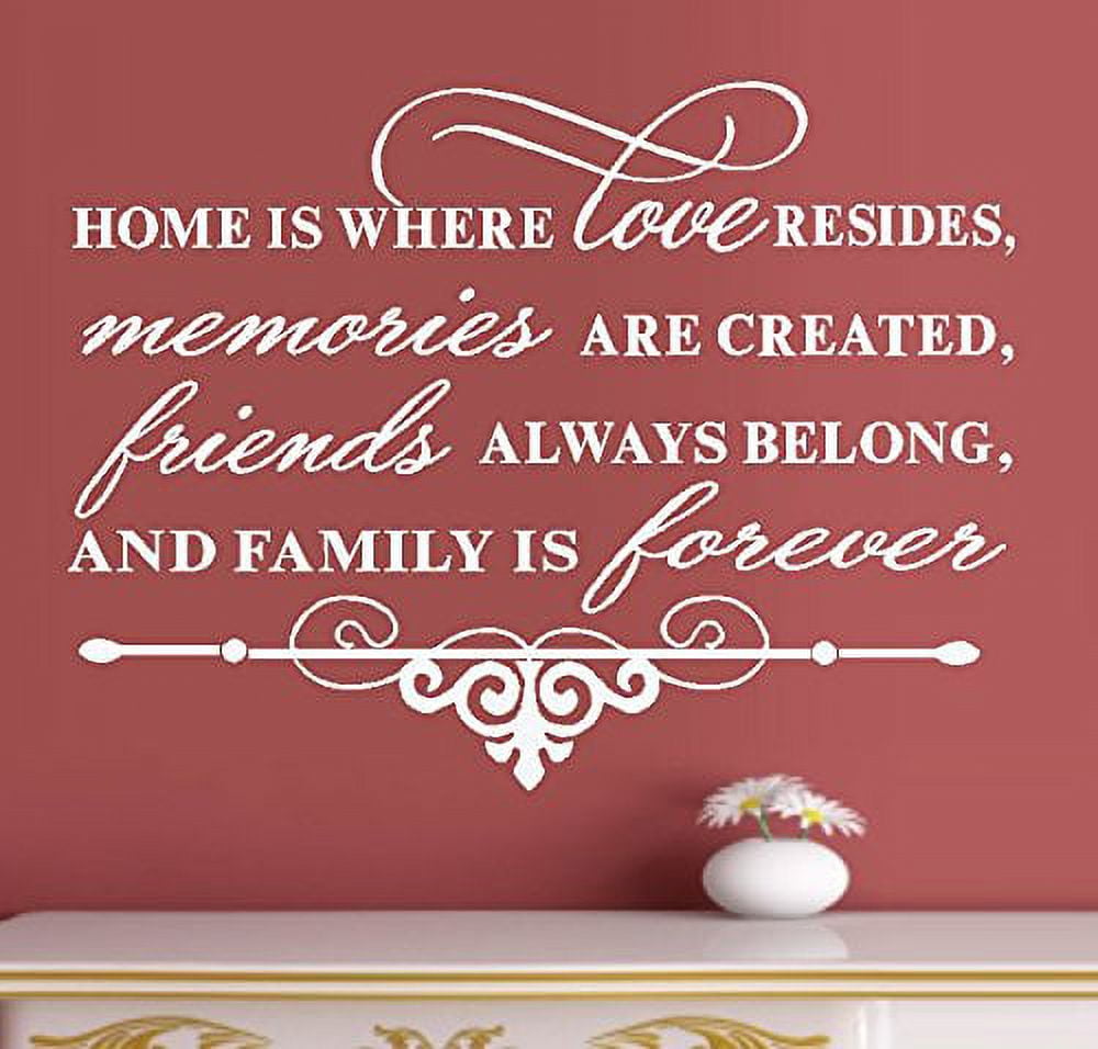 Decal ~ Home is where Love resides, memories are created #2 Wall Decal ...