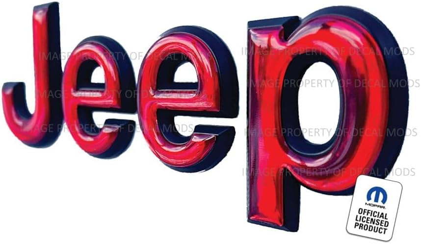 Decal Mods 3D Raised JEEP Fender Overlay fits Jeep Wrangler & Gladiator JL/JT Rubicon (2018-2024 ...