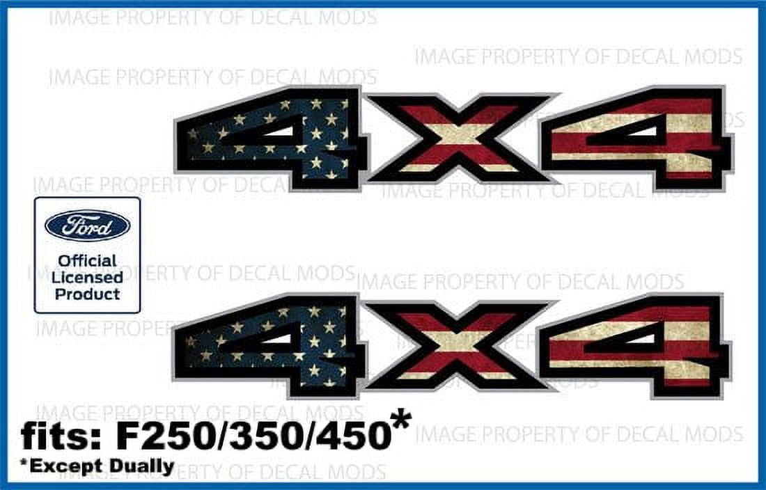 Decal Mods 4x4 American Flag Decals Bedside Truck Stickers for Ford ...