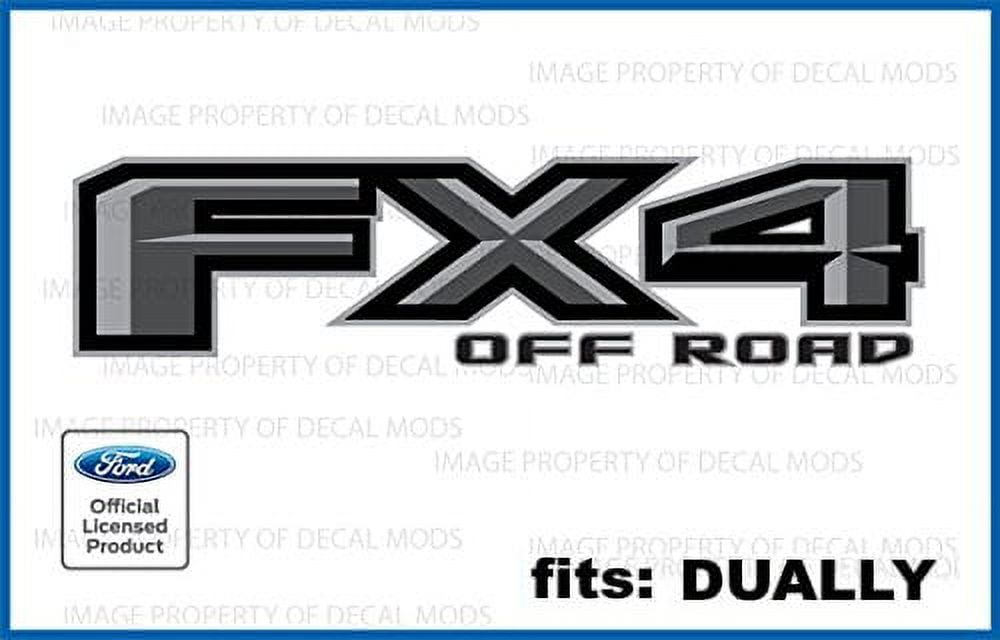 Decal Mods Dually FX4 Gray Off Road decals stickers for Ford F350 F450 ...