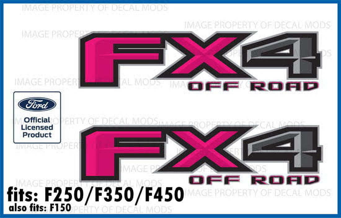 Decal Mods FX4 Off Road HOT PINK Decals Stickers for Ford F250 F350 ...