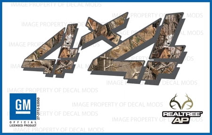 GMC Sierra RealTree AP 4x4 decals stickers - AP (1999-2006) bed side ...