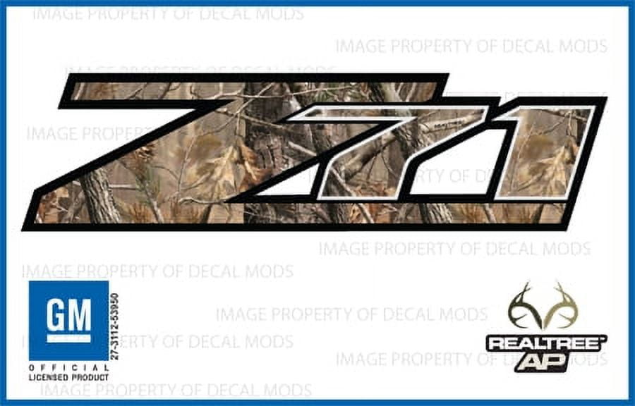 GMC Sierra RealTree AP Z71 decals stickers - AP (2007-2013) bed side ...