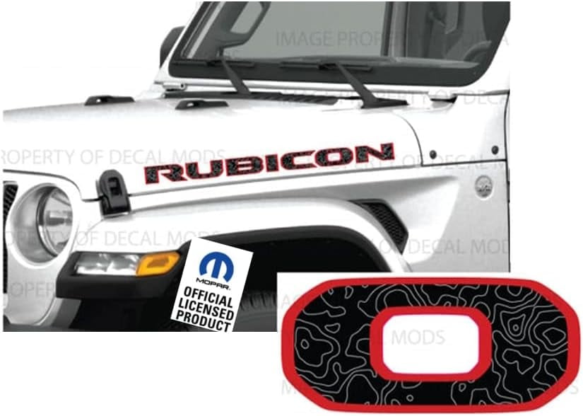 Decal Mods Rubicon Hood Graphic Decals Stickers fits Jeep Wrangler ...