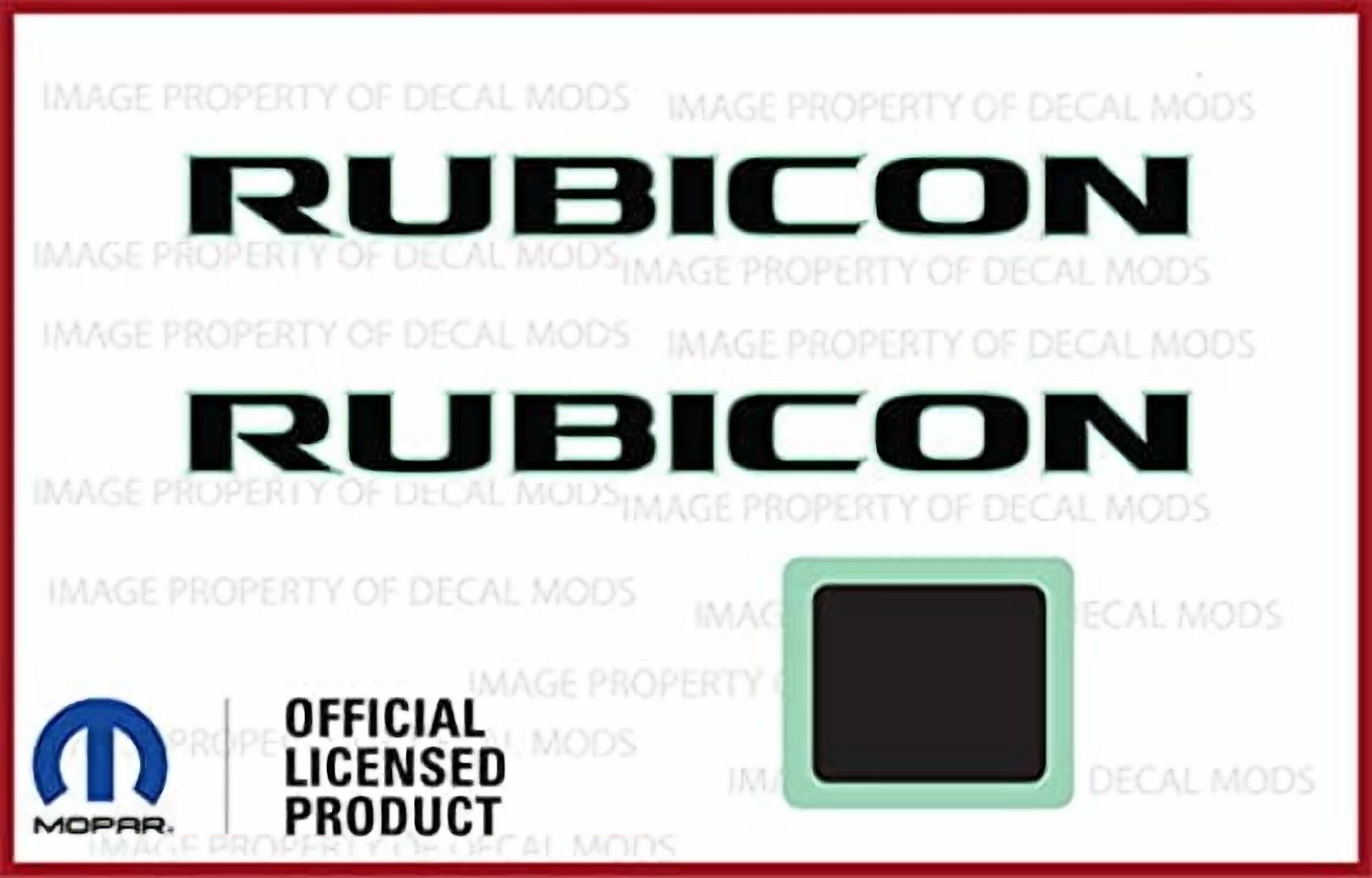 Decal Mods Rubicon Hood Graphic Decals Stickers fits Jeep Wrangler ...