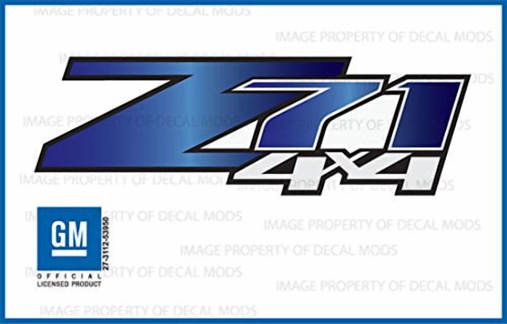 Decal Mods Z71 4x4 Decals Stickers Gradient fits Chevy Silverado/GMC ...