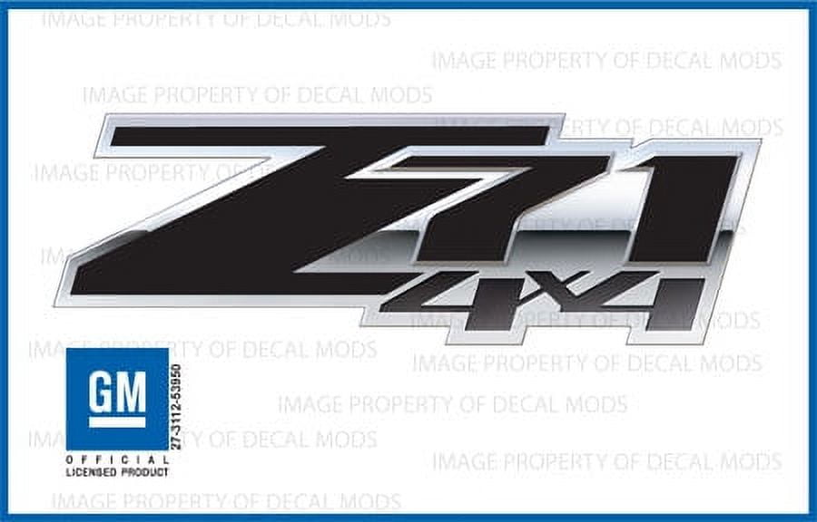 GMC Sierra Z71 4x4 Special decals stickers Black Blackout - FSBLK (2007 ...