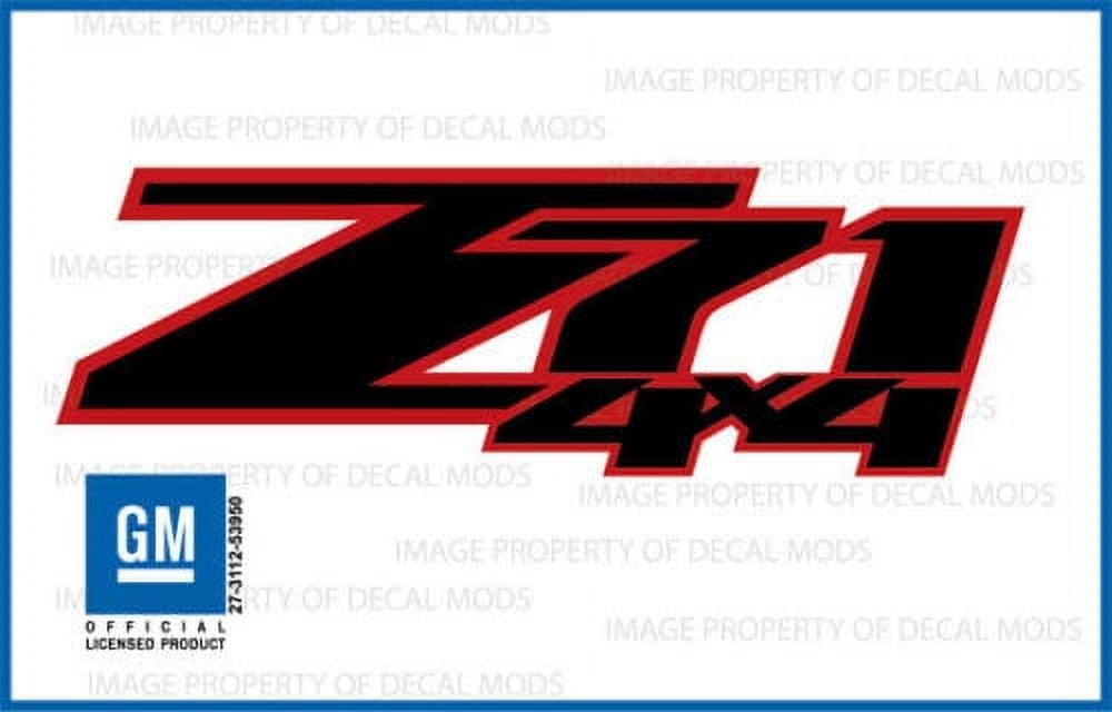 Decal Mods Z71 4x4 decals stickers fits Chevy Silverado/GMC Sierra RED ...