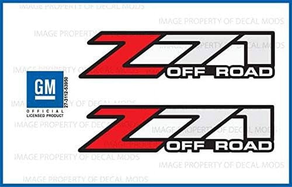 Decal Mods Z71 Off Road Decals Stickers fits Chevy Silverado - F (2001 ...