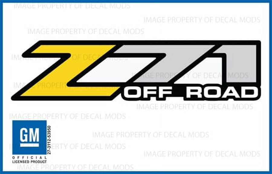 Decal Mods Z71 Off Road YELLOW Decals Stickers fits Chevy Silverado ...