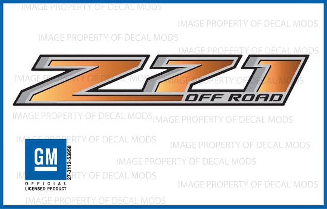 Decal Mods Z71 Off Road decals stickers Gradient fits Chevy Silverado ...