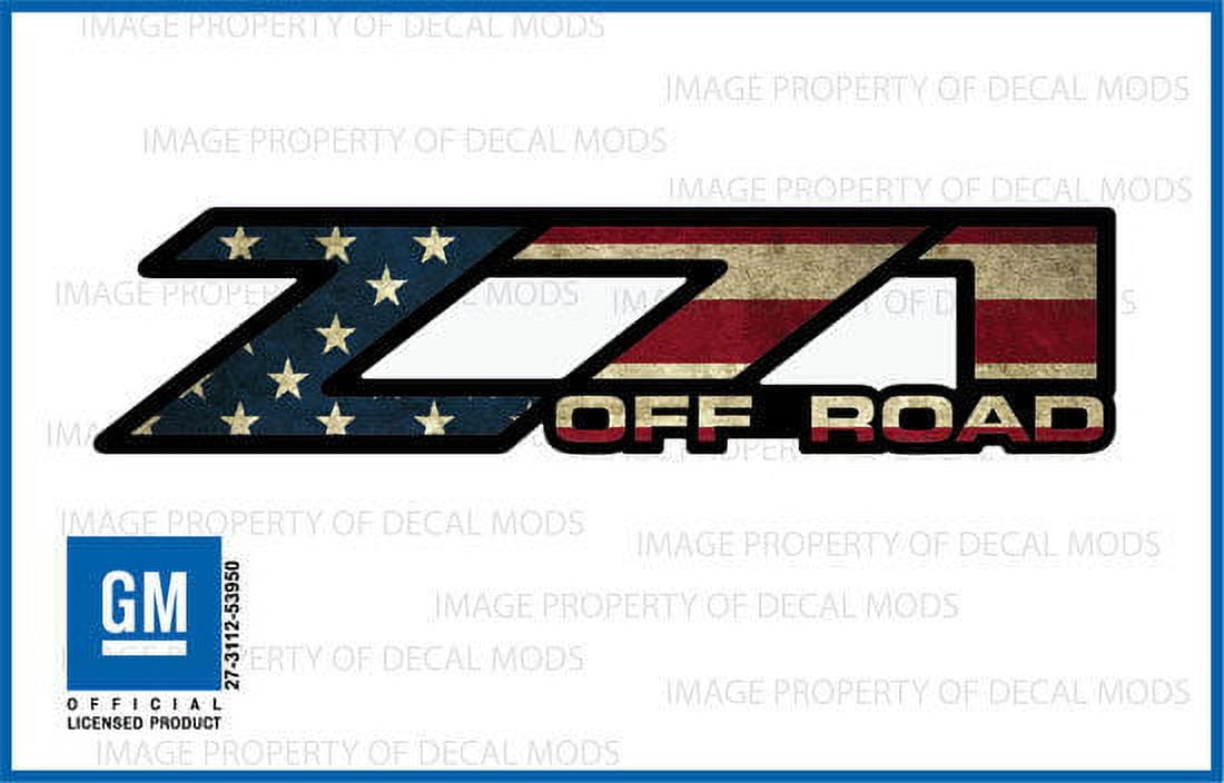 Decal Mods Z71 Off Road AMERICAN FLAG decals stickers fits Chevy ...