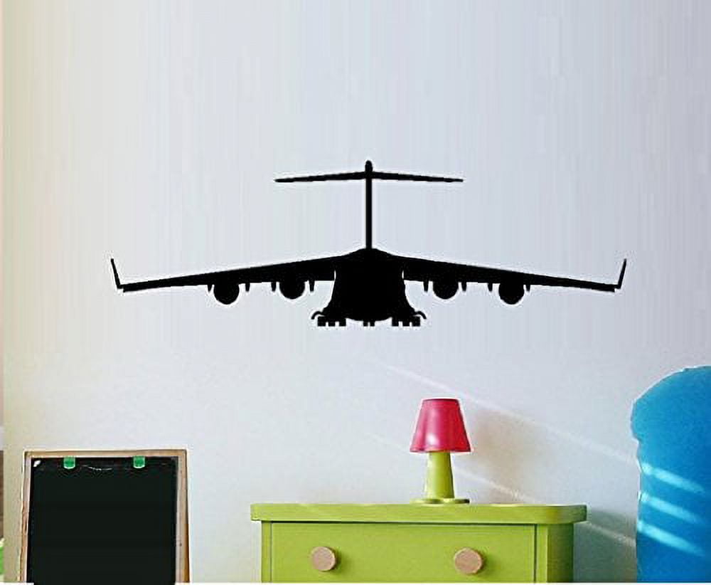 Decal ~ PLANE FLYING #A ~ WALL DECAL, 15" X 45" - Walmart.com
