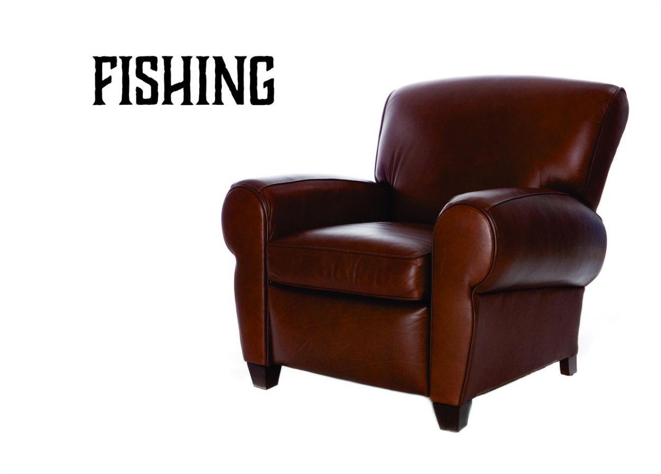 Decal - Peel & Stick Wall Sticker Fishing Text Lettering Men Home Decor ...