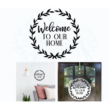 VWAQ Hello Front Door Decal Welcoming Home Decor Vinyl Sticker ...