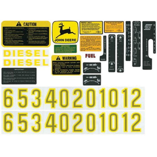 Decal Set Syncro-Range and Powershift Models fits John Deere 2510 2520 ...