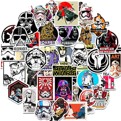 Decal Stickers 50 PCS Star Wars Laptop Sticker Waterproof Vinyl ...