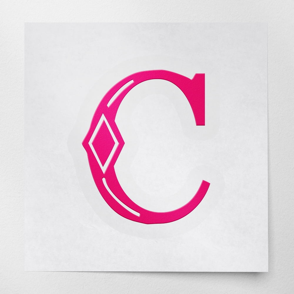 Decal Stickers of Diamond Character C (Pink) (Set of 2) Luxury ...