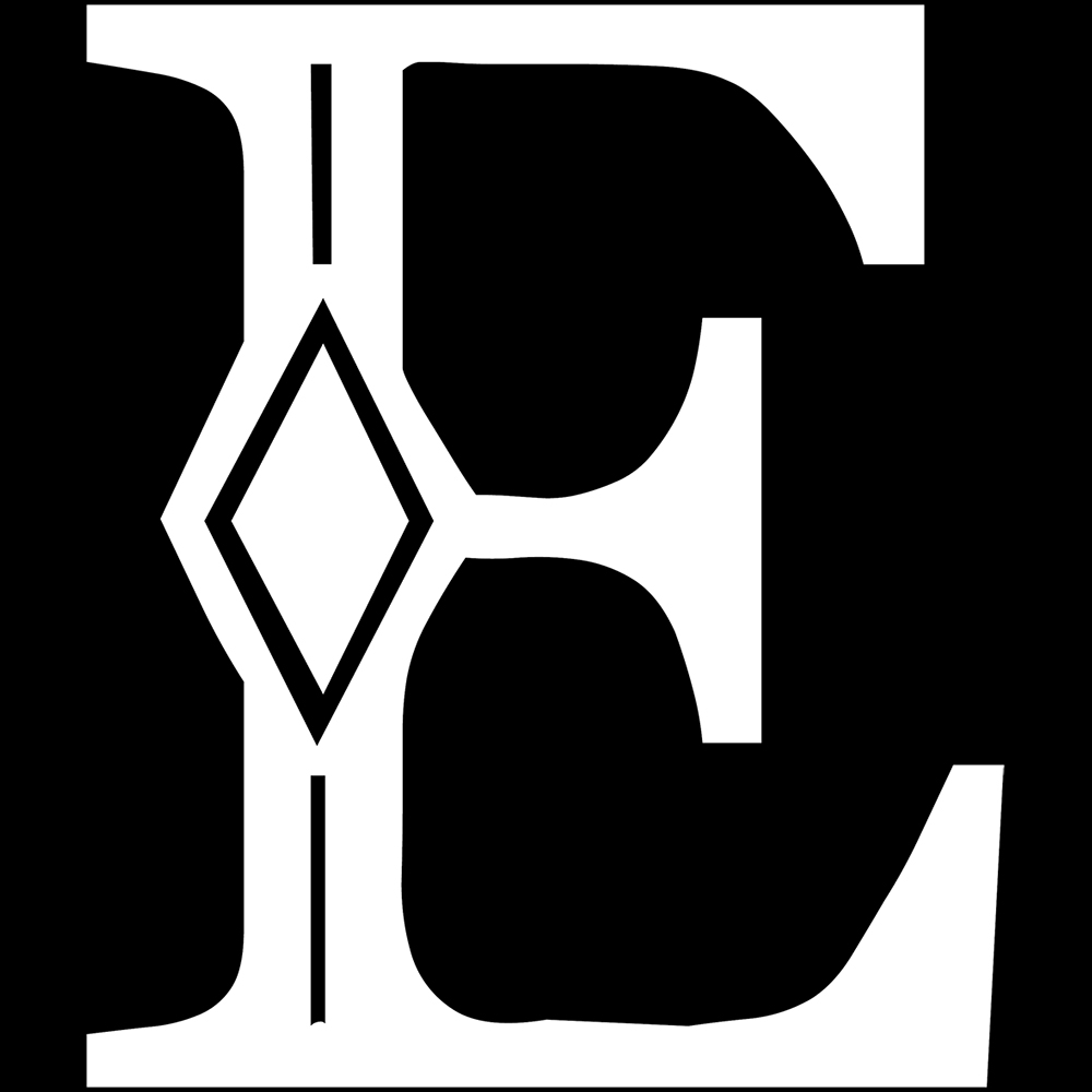 Decal Stickers of Diamond Character E (White) (Set of 2) Premium Waterproof Vinyl Decal Stickers ...