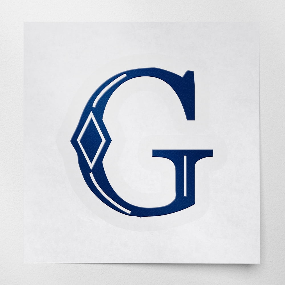 Decal Stickers of Diamond Character G (Navy Blue) (Set of 2) Luxury ...