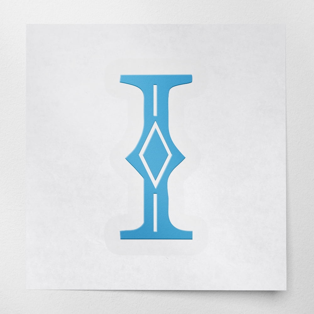 Decal Stickers of Diamond Character I (Azure Blue) (Set of 2) Premium ...