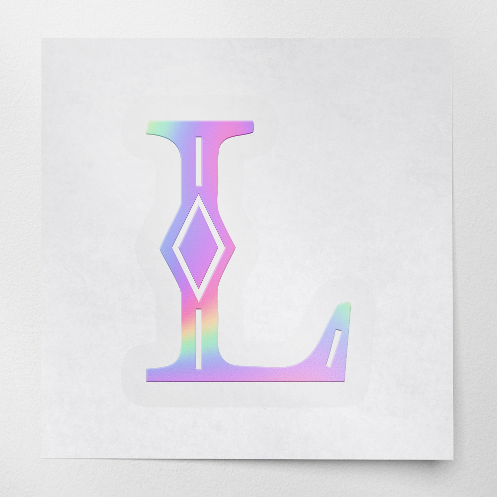 Decal Stickers of Diamond Character L (Hologram) (Set of 2) Premium ...