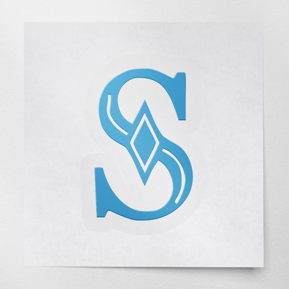 Decal Stickers of Diamond Character S (Azure Blue) (Set of 2) Premium ...