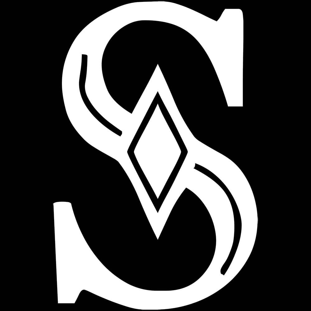 Decal Stickers of Diamond Character S (White) (Set of 2) Luxury Weatherproof Vinyl Decal ...